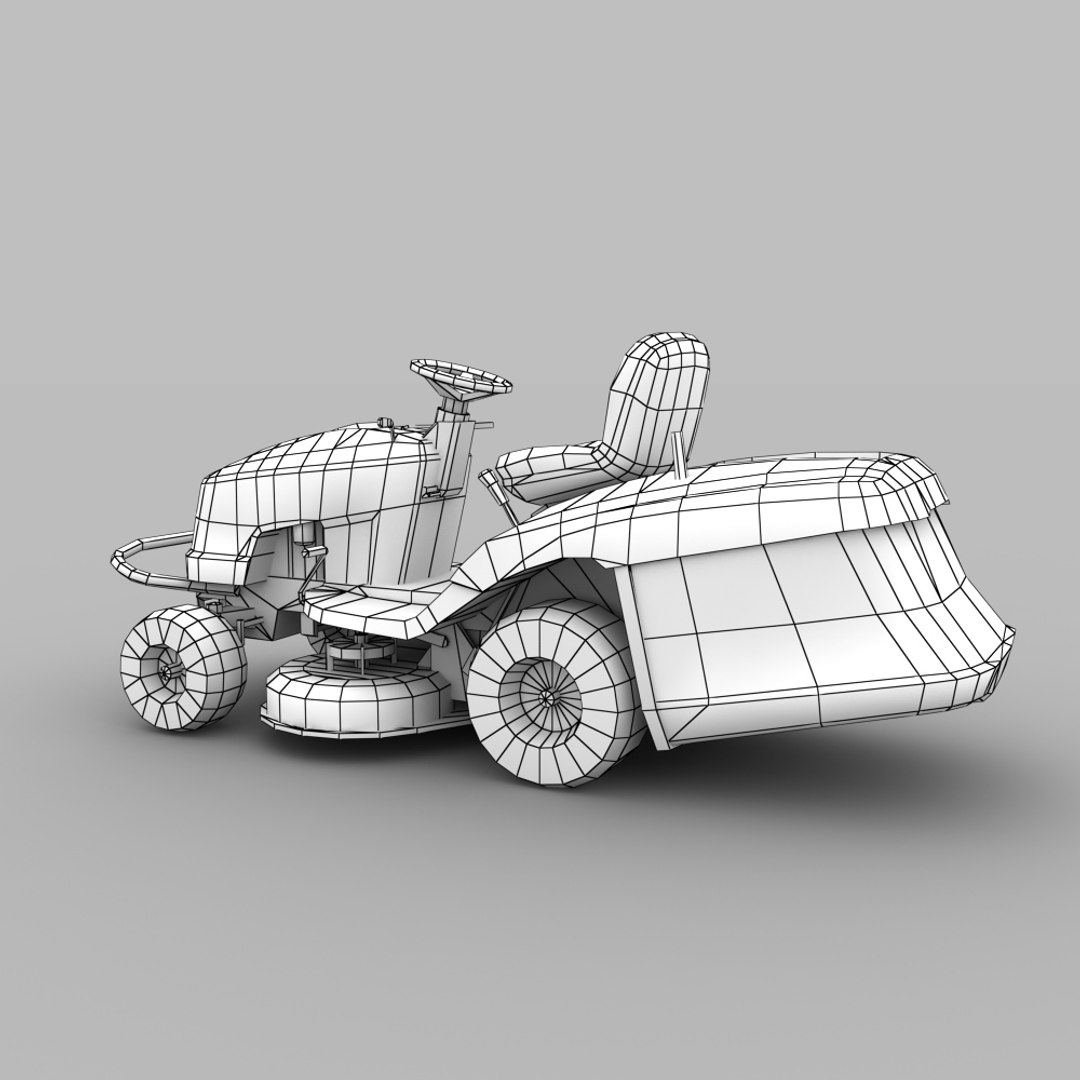 3d Model Riding Lawn Mower