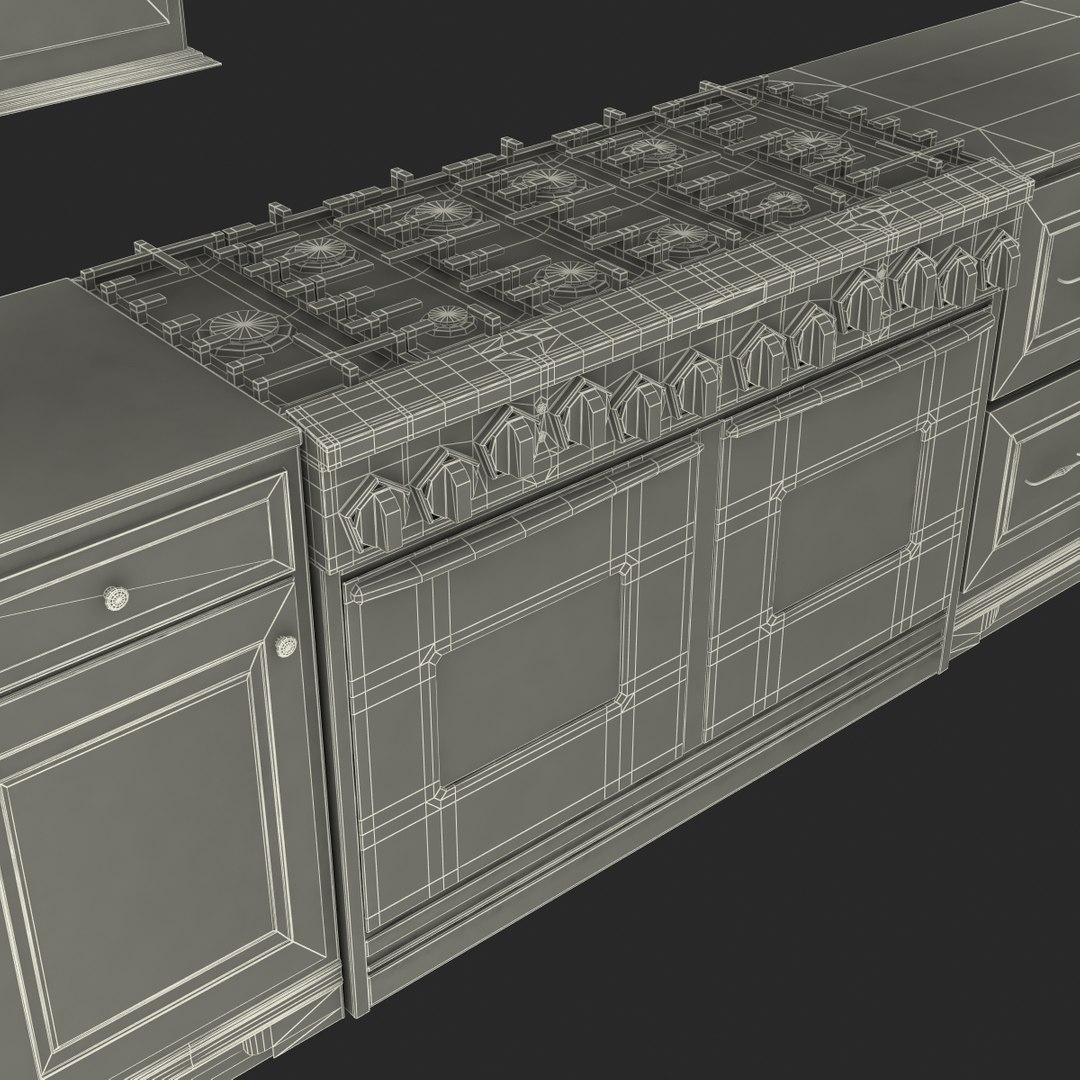 3ds max kitchen scene