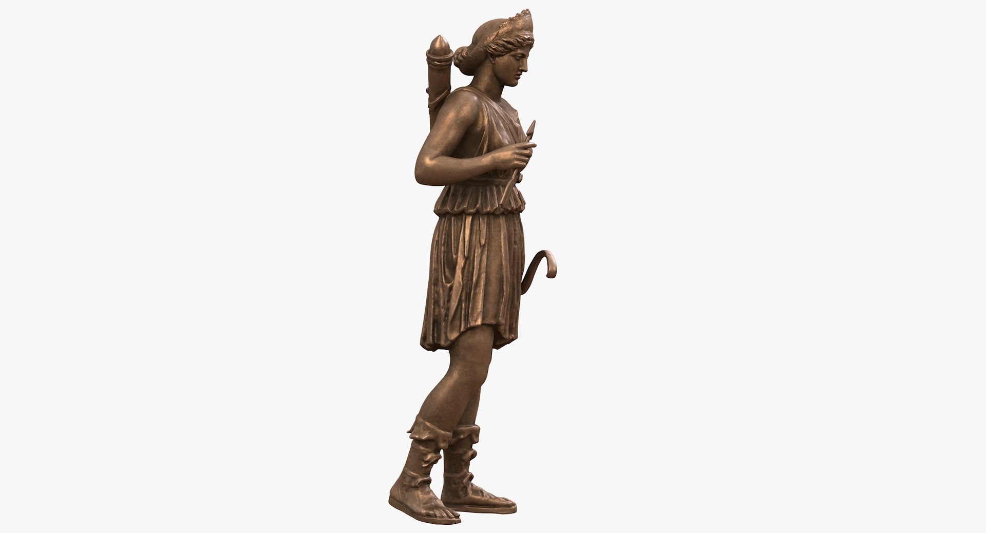 3D model Artemis Statue Bronze - TurboSquid 2129675