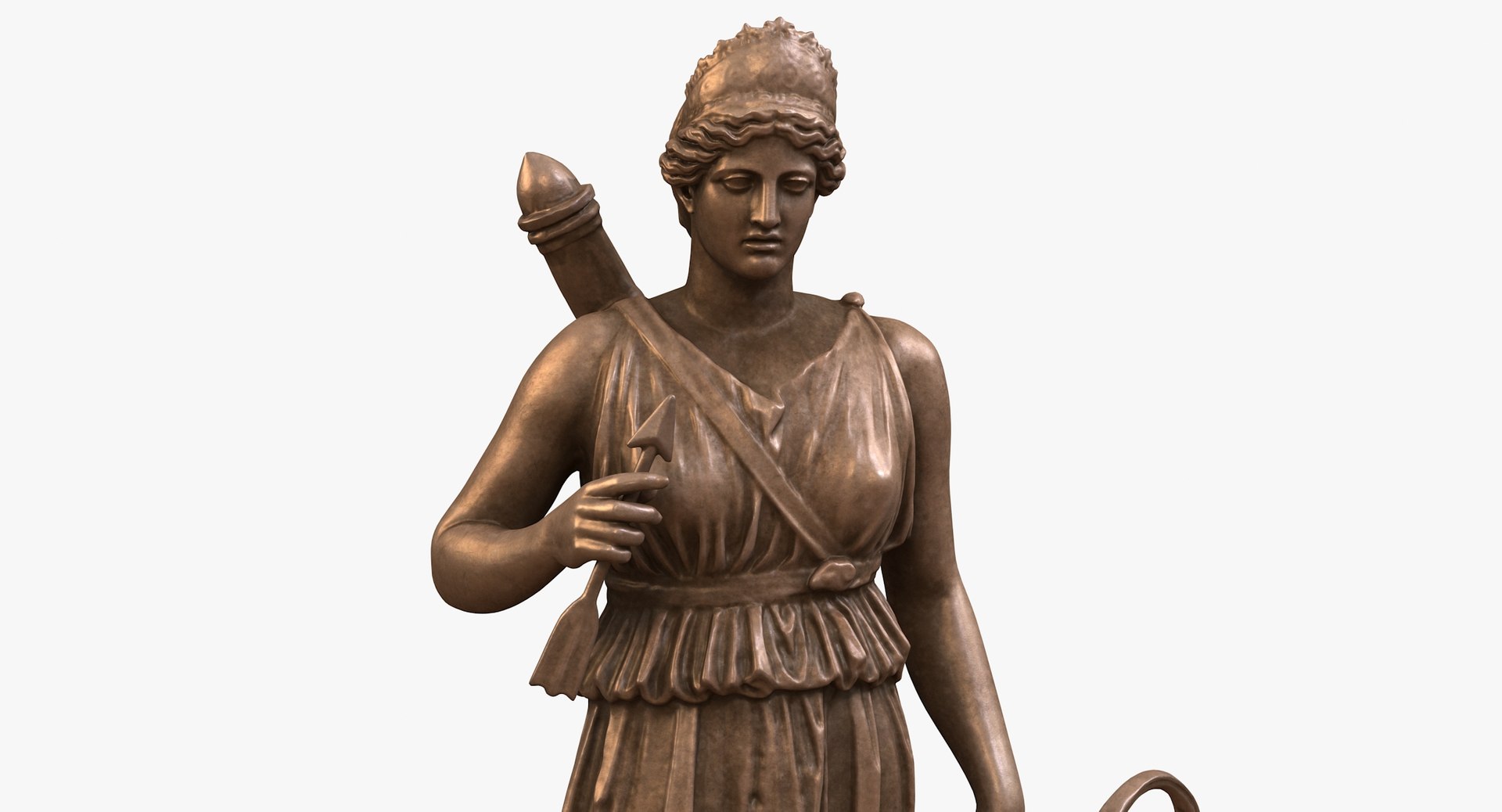3D model Artemis Statue Bronze - TurboSquid 2129675