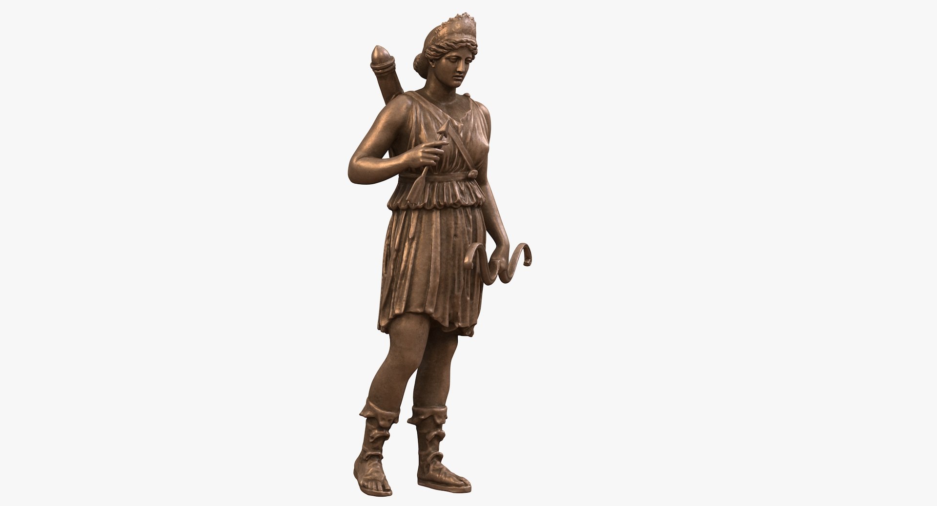 3D Model Artemis Statue Bronze - TurboSquid 2129675