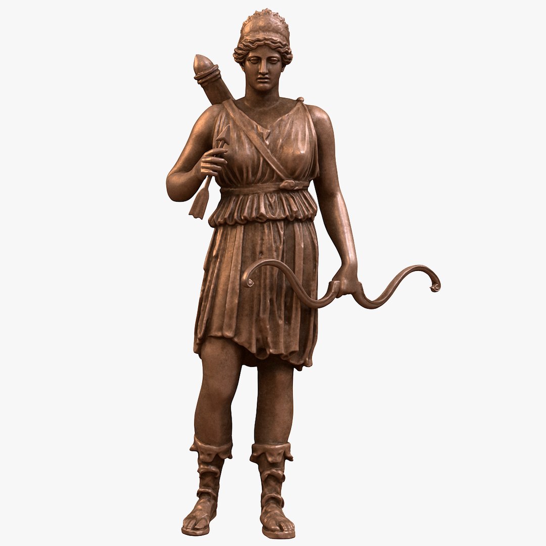 3D model Artemis Statue Bronze - TurboSquid 2129675