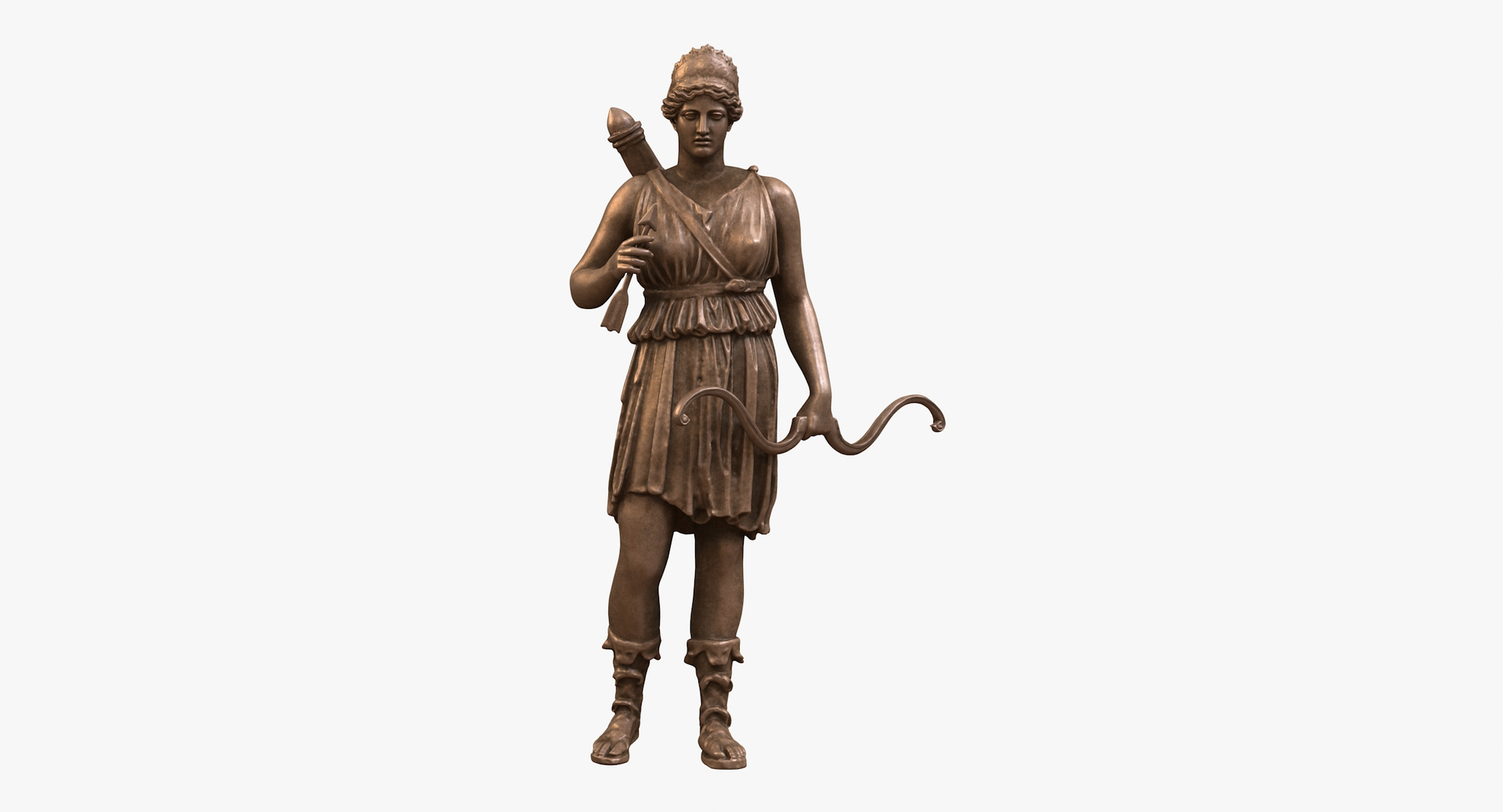 3D model Artemis Statue Bronze - TurboSquid 2129675