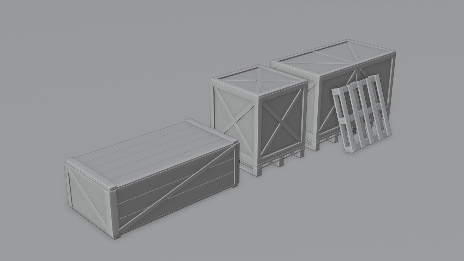 Wooden Crates And Pallet 4K 3D Model - TurboSquid 2053047