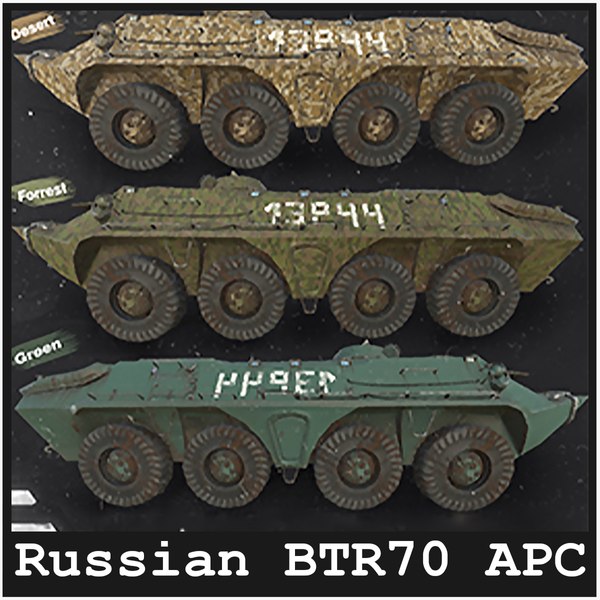 Functional 6 Versions APC Military Vehicle 3D model - TurboSquid 1984531