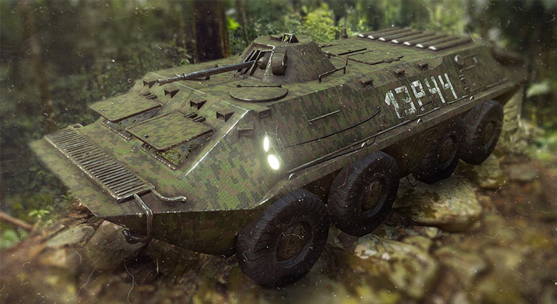 Functional 6 Versions APC Military Vehicle 3D Model - TurboSquid 1984531