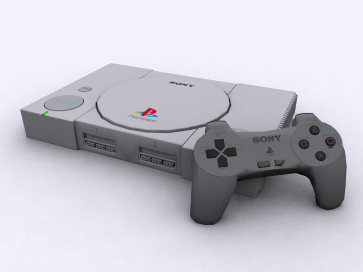 sony playstation 1 3d model