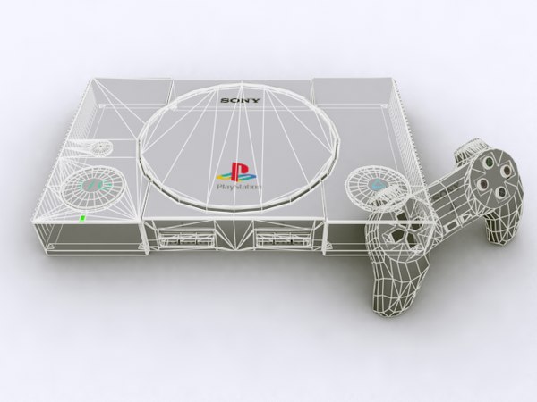 sony playstation 1 3d model