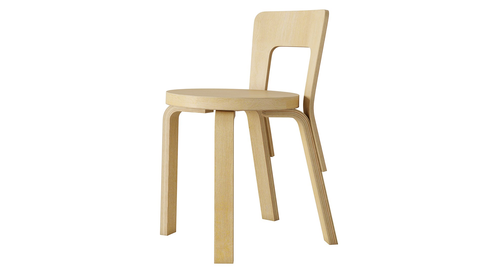 Aalto USA Artek Alvar Aalto Childrens Chair N65 3D Model - TurboSquid ...