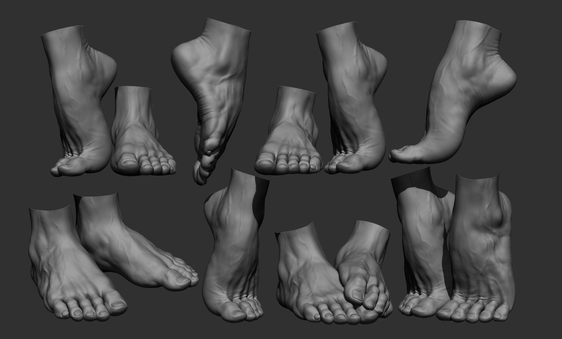 남성 발 포즈 3D 모델 - TurboSquid 1824213