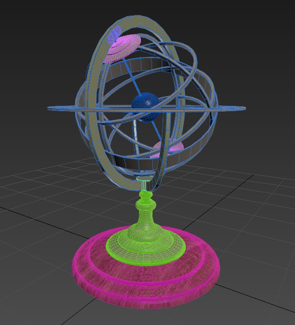 decorative nautical compass 3d model