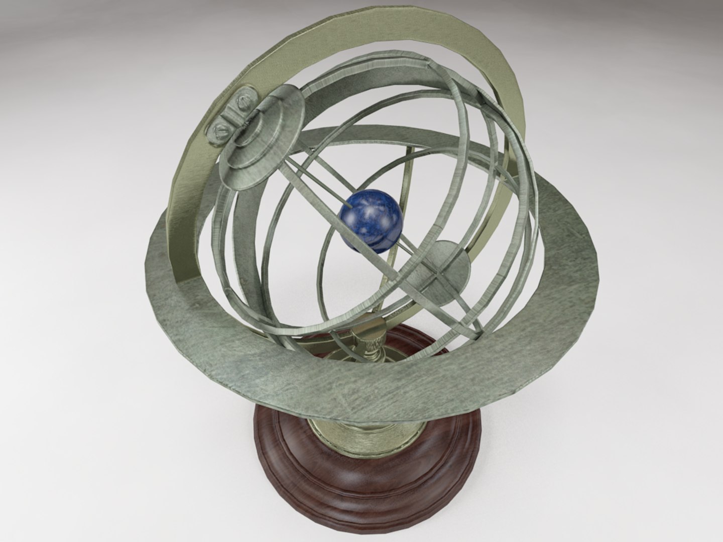 decorative nautical compass 3d model