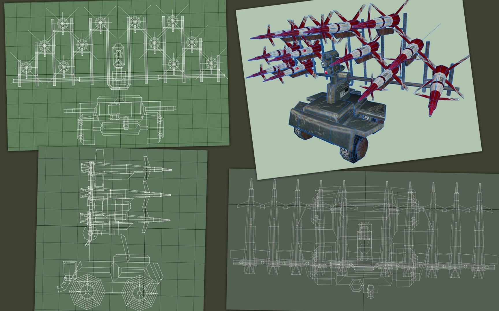 missile launcher mobile 3d model