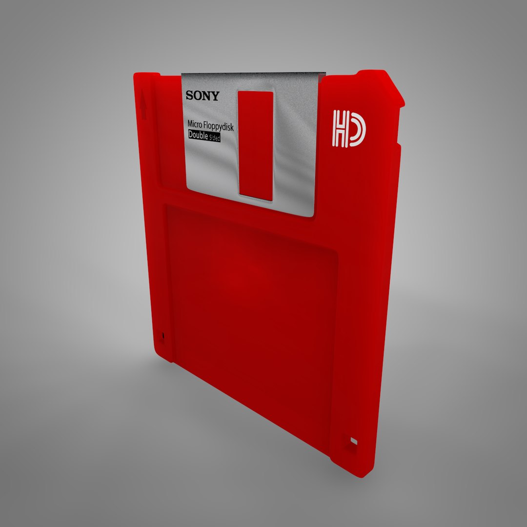 3D Sony Floppy Disk Red - TurboSquid 1415672