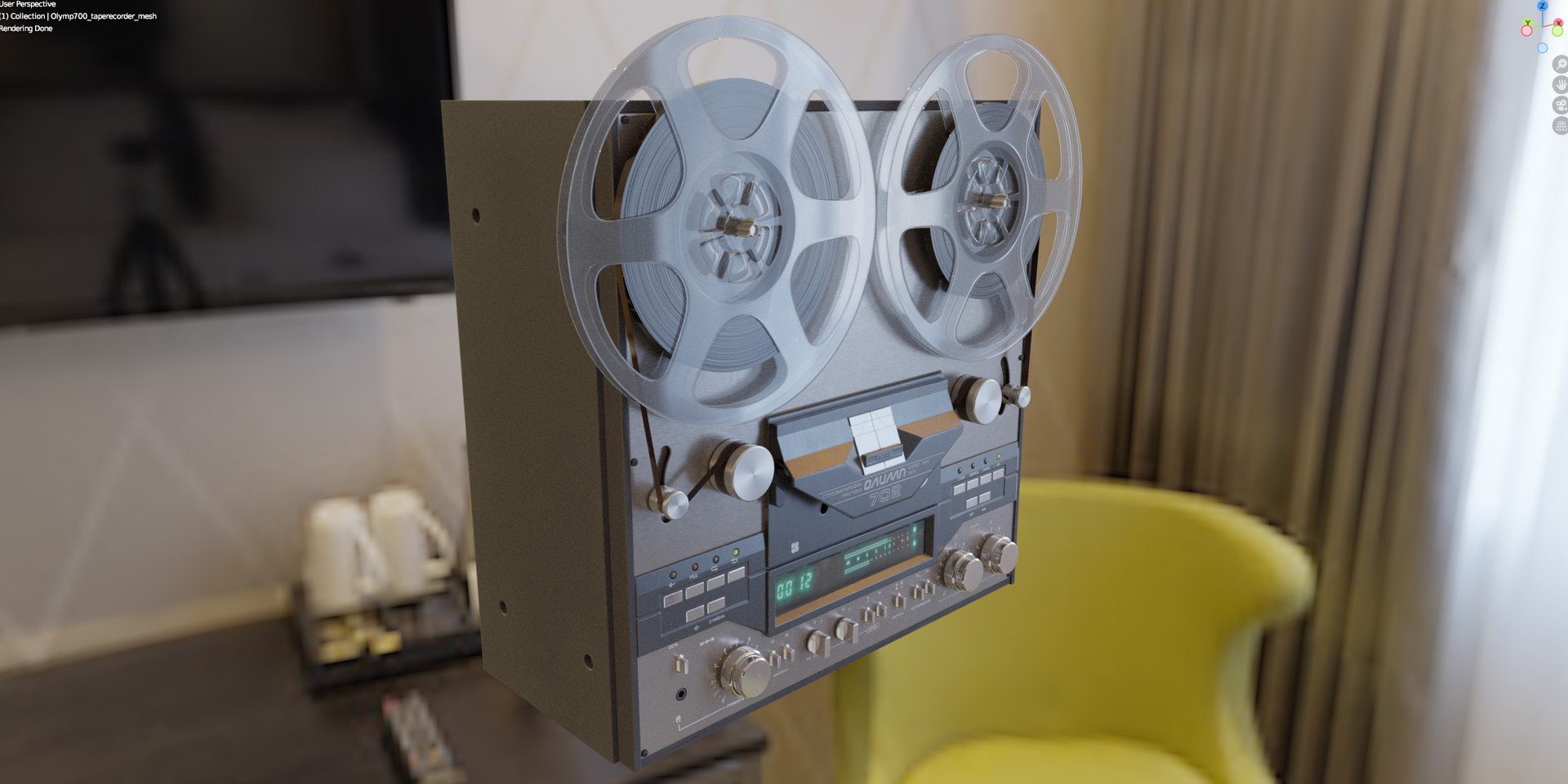 3D Reel-to-reel Tape Recorder Olympus 702 Model - TurboSquid 2205153