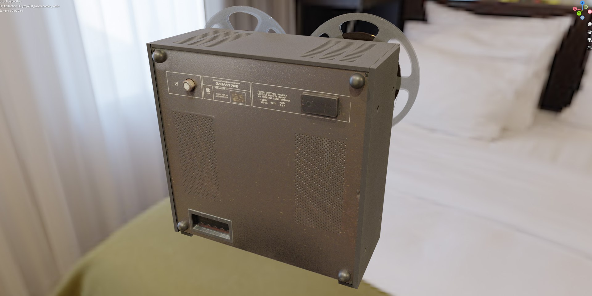 3D Reel-to-reel Tape Recorder Olympus 702 Model - TurboSquid 2205153