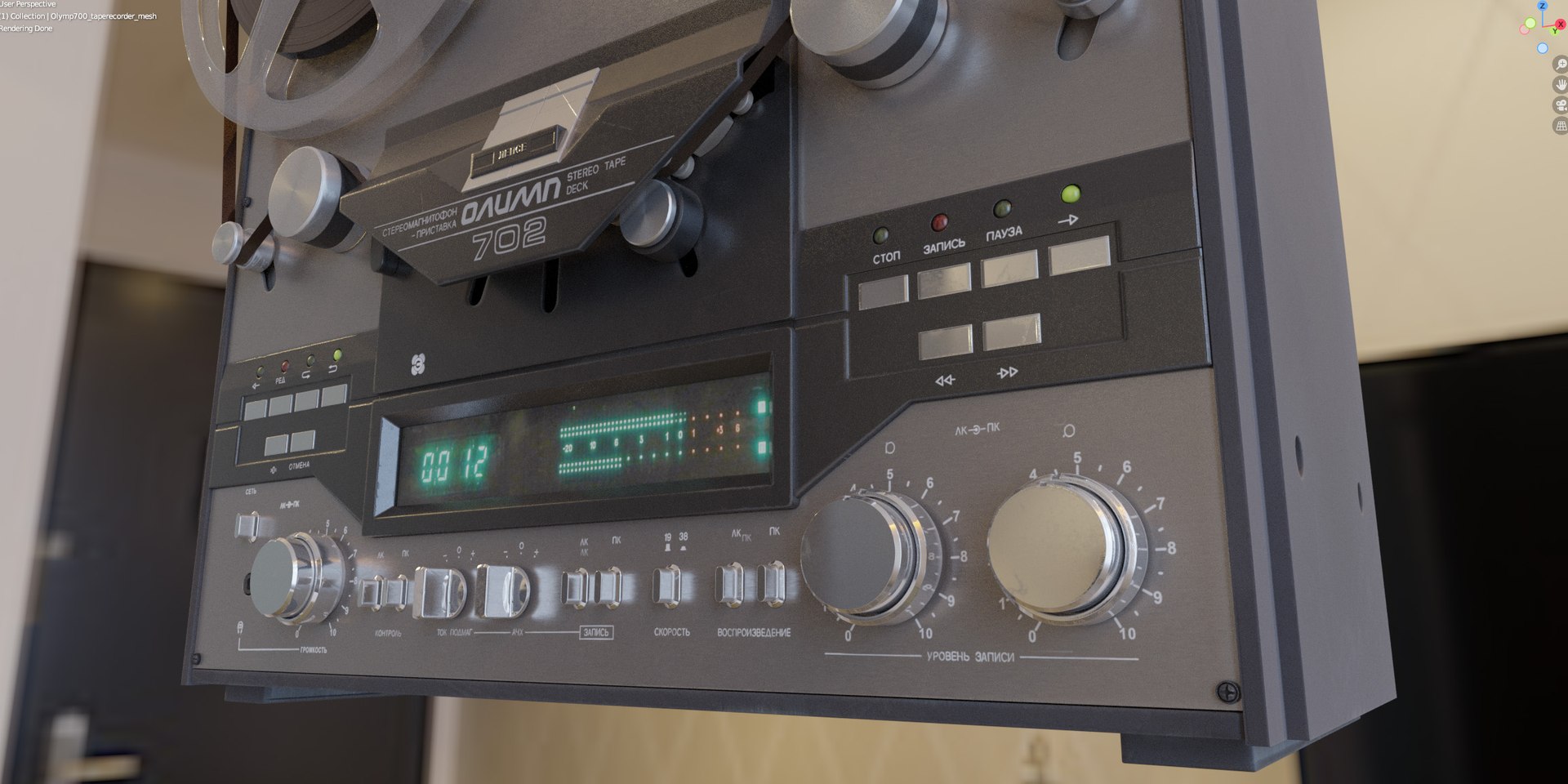 3D Reel-to-reel Tape Recorder Olympus 702 Model - TurboSquid 2205153