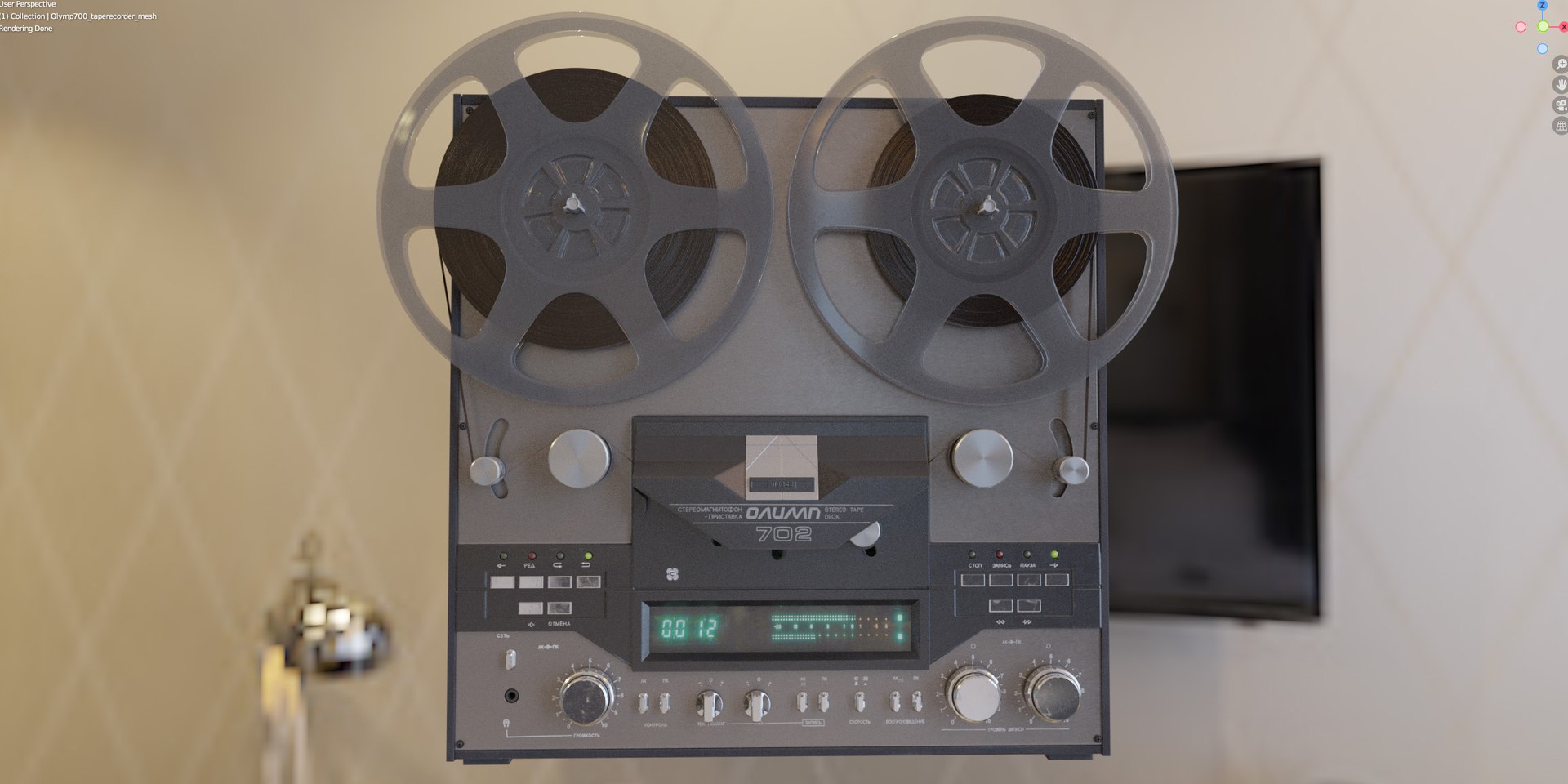 3D Reel-to-reel Tape Recorder Olympus 702 Model - TurboSquid 2205153