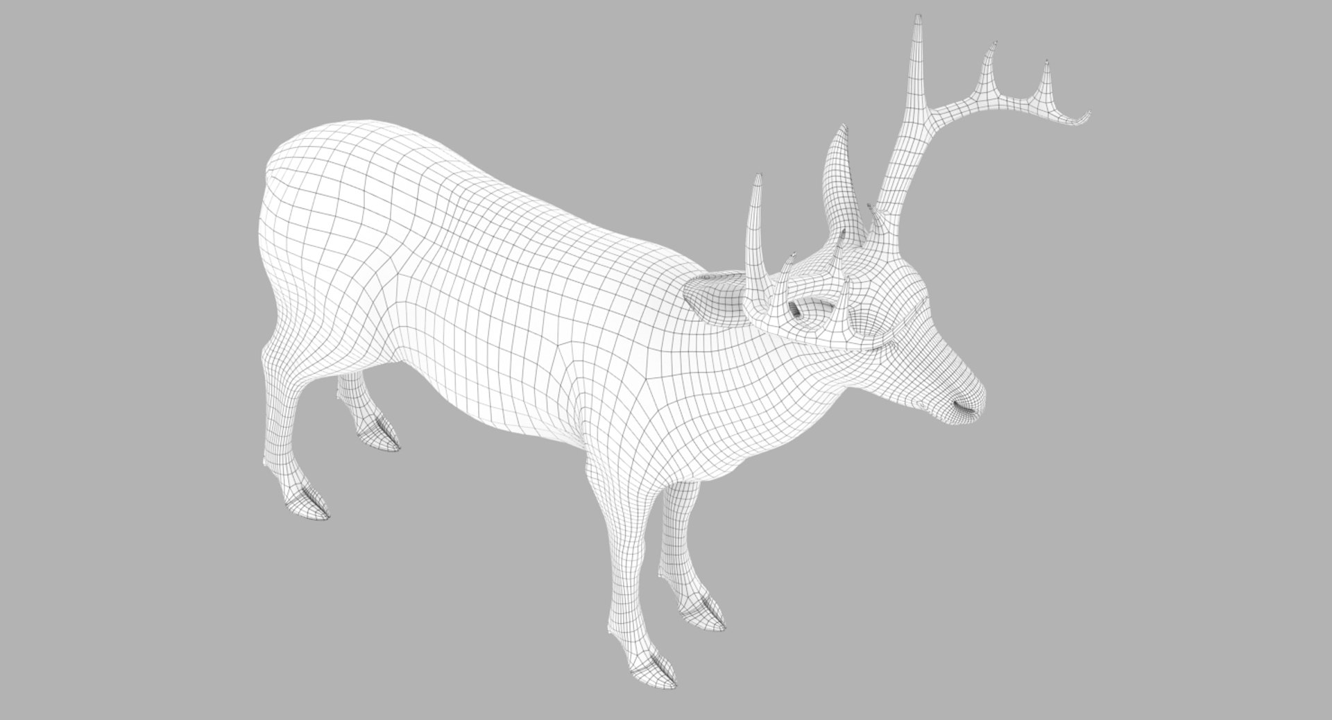 3d Model Deer Rigged 2 Fur