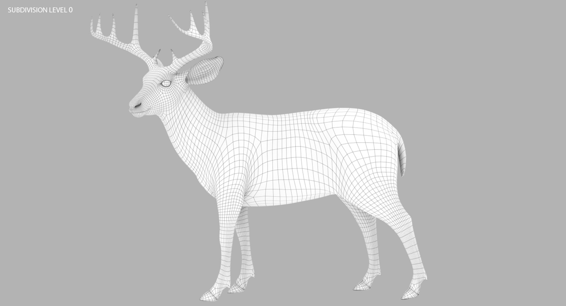 3d Model Deer Rigged 2 Fur