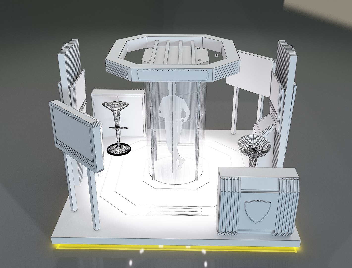 3D Booth Exhibition Stand A665f Model - TurboSquid 2290957