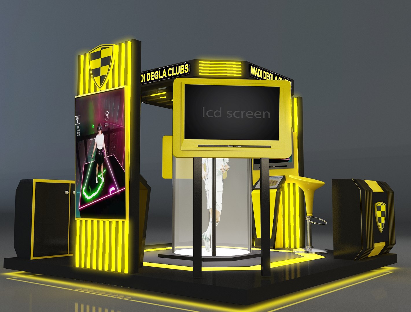 3D Booth Exhibition Stand A665f Model - TurboSquid 2290957