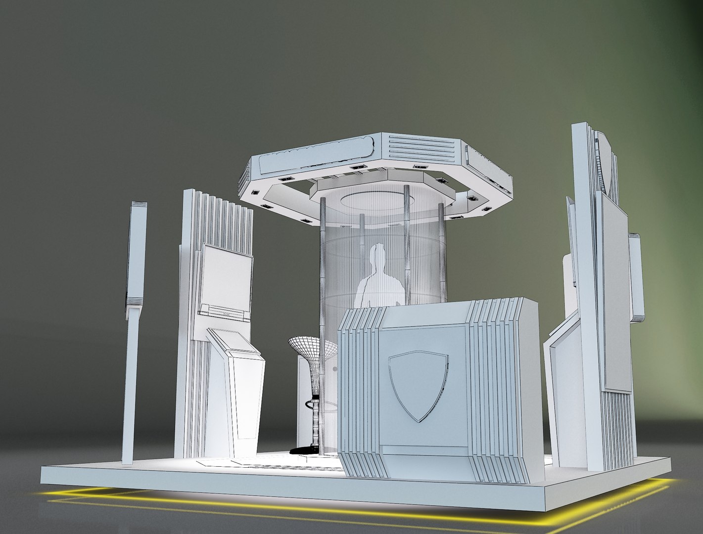 3D Booth Exhibition Stand A665f Model - TurboSquid 2290957