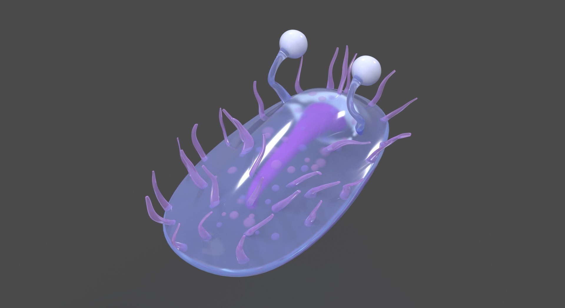 3D Cartoon Bacteria 3 Model - TurboSquid 1860751