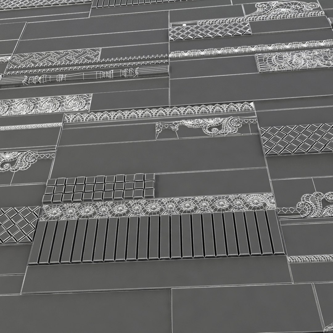 3d wall tiles model