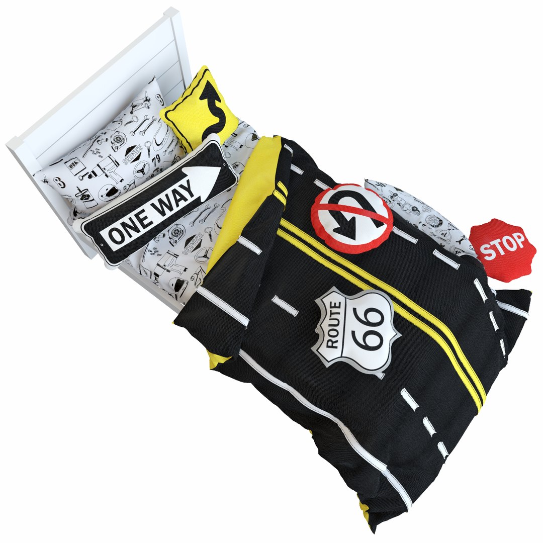Road sign bedding set model - TurboSquid 1227795