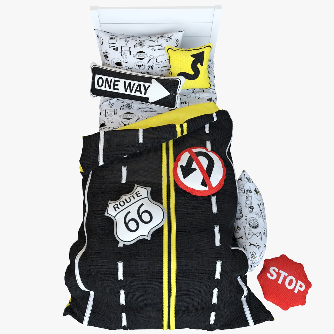 Road sign bedding set model - TurboSquid 1227795