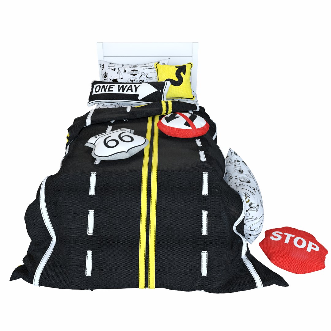 Road sign bedding set model - TurboSquid 1227795