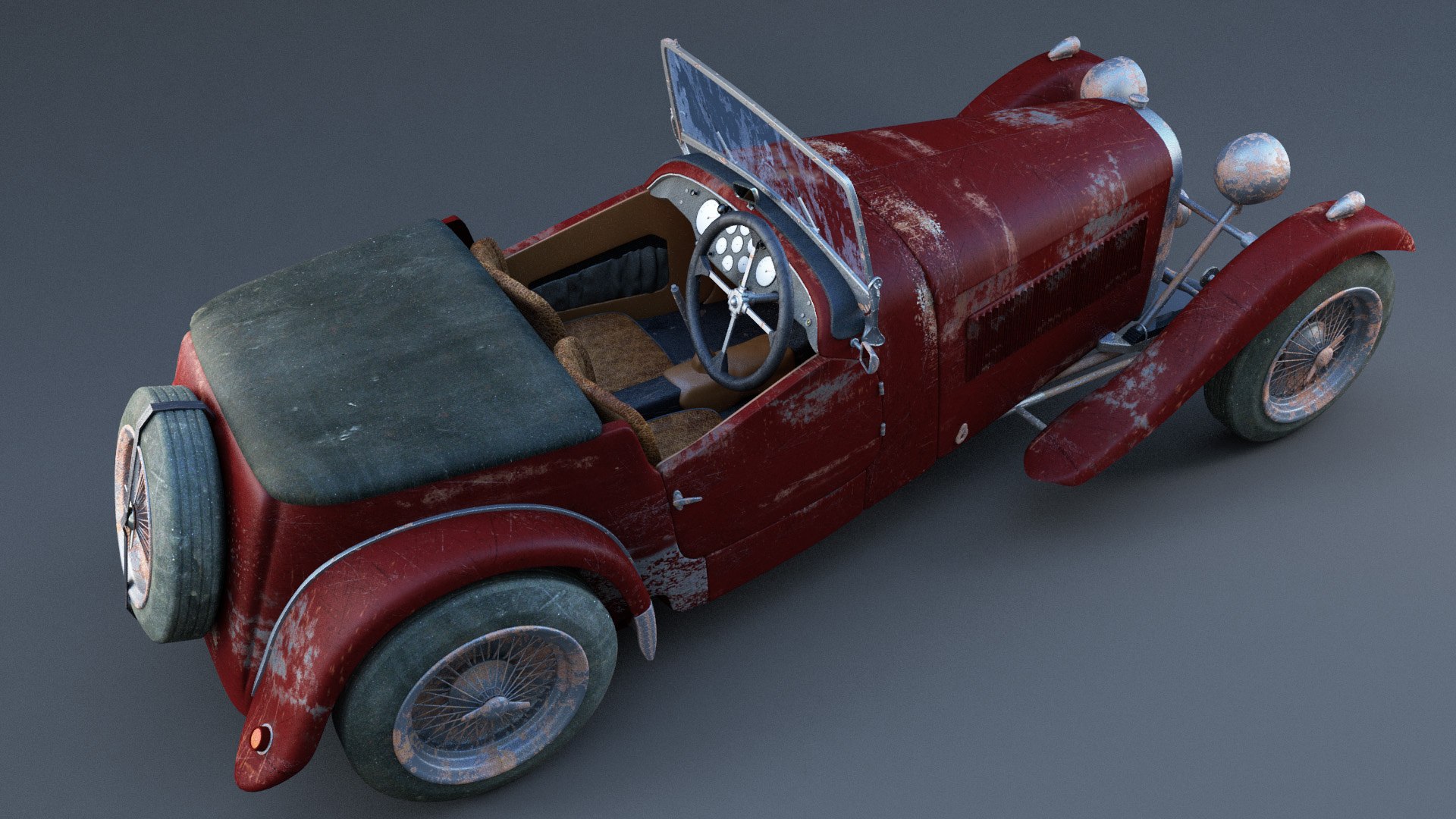 vintage car 3d model