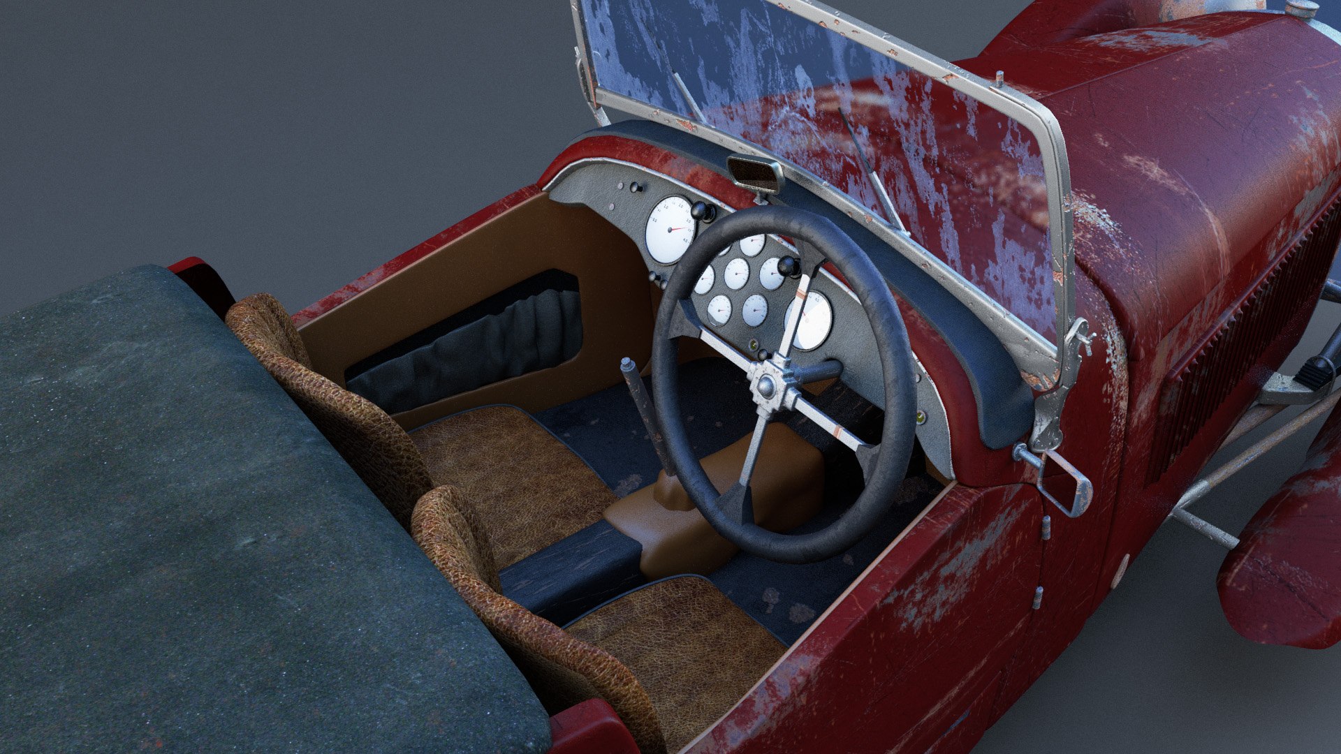 vintage car 3d model