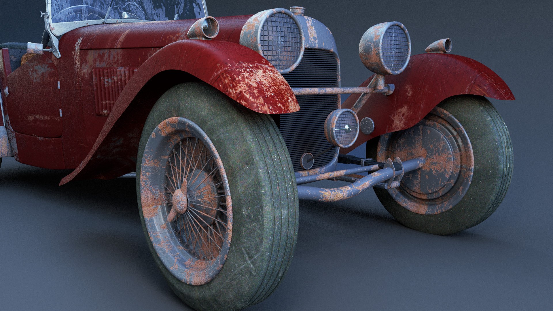 vintage car 3d model