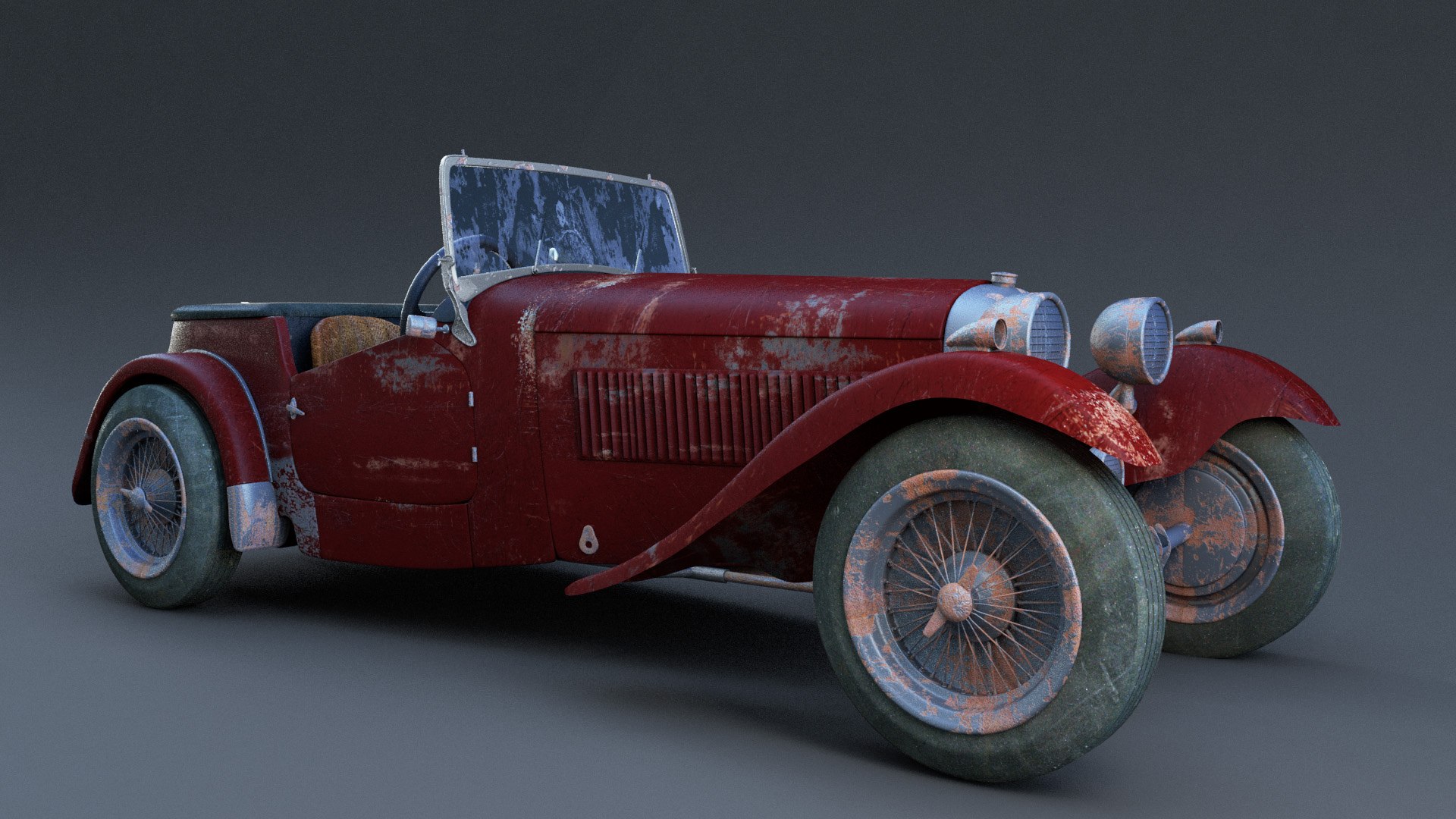 vintage car 3d model