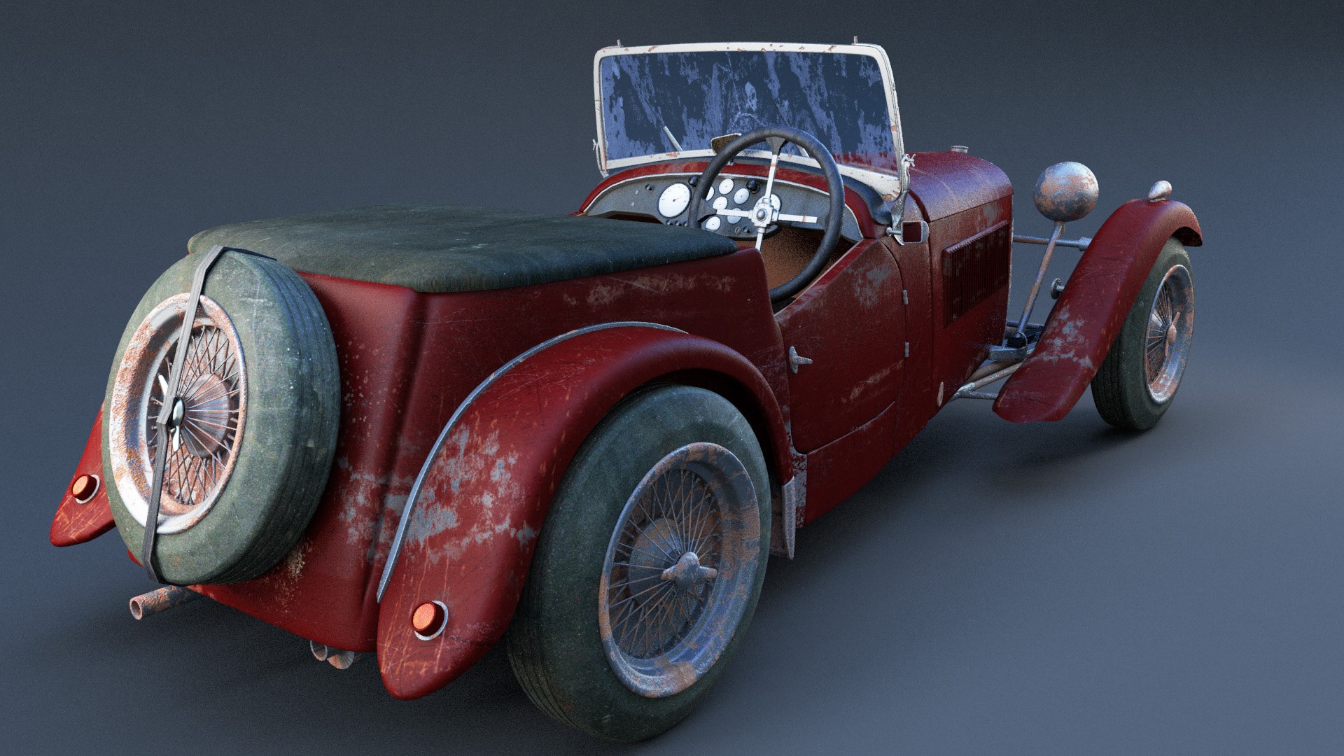 vintage car 3d model