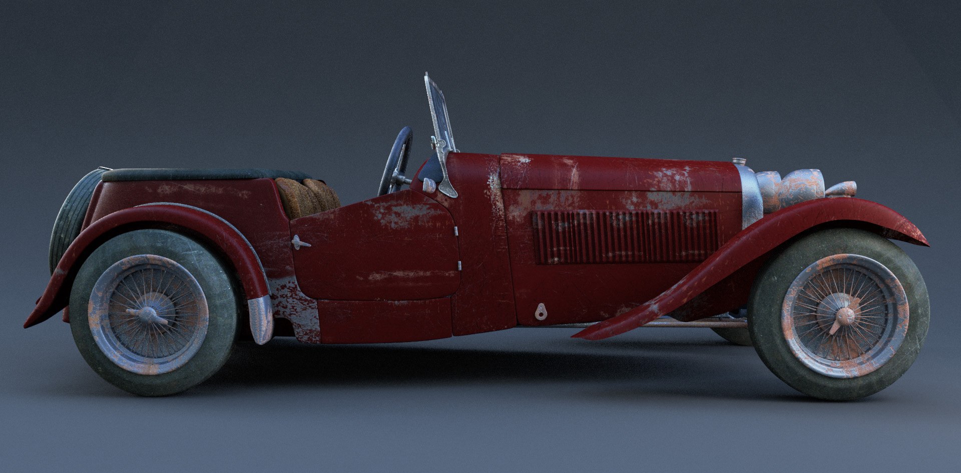 vintage car 3d model
