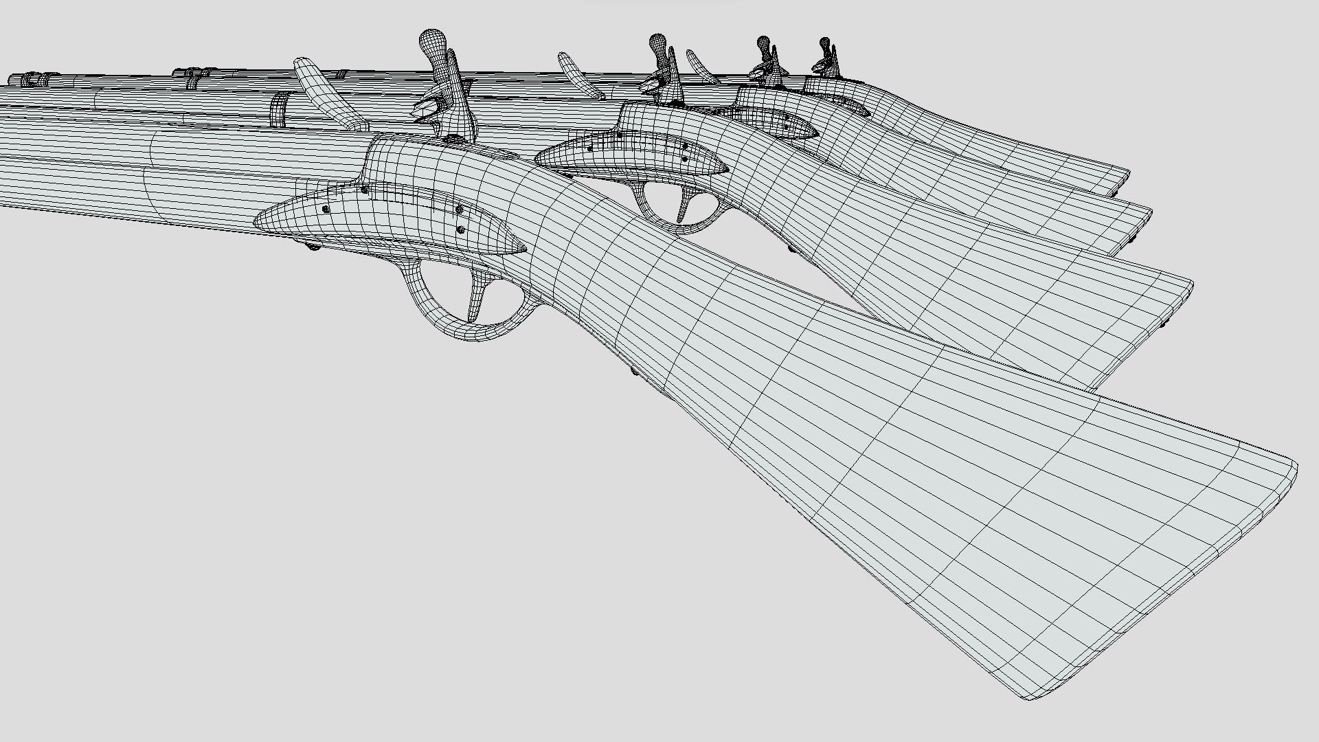 Flintlock Rifle 3D model - TurboSquid 2153739