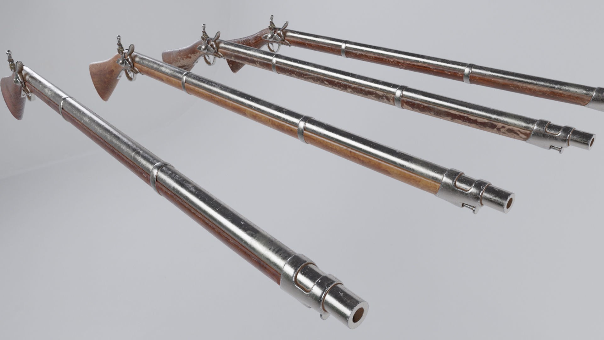 Flintlock Rifle 3D model - TurboSquid 2153739