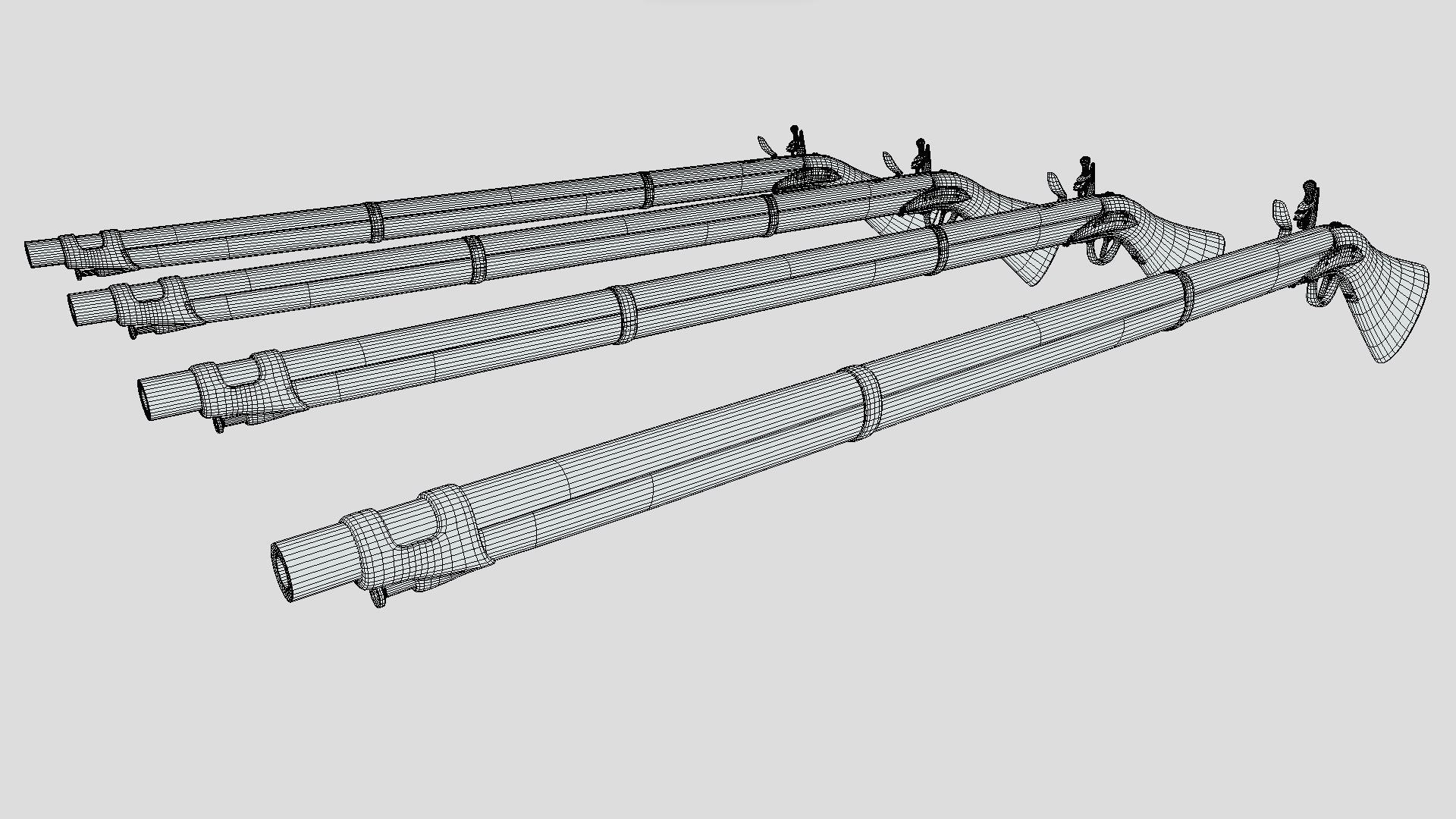Flintlock Rifle 3D model - TurboSquid 2153739
