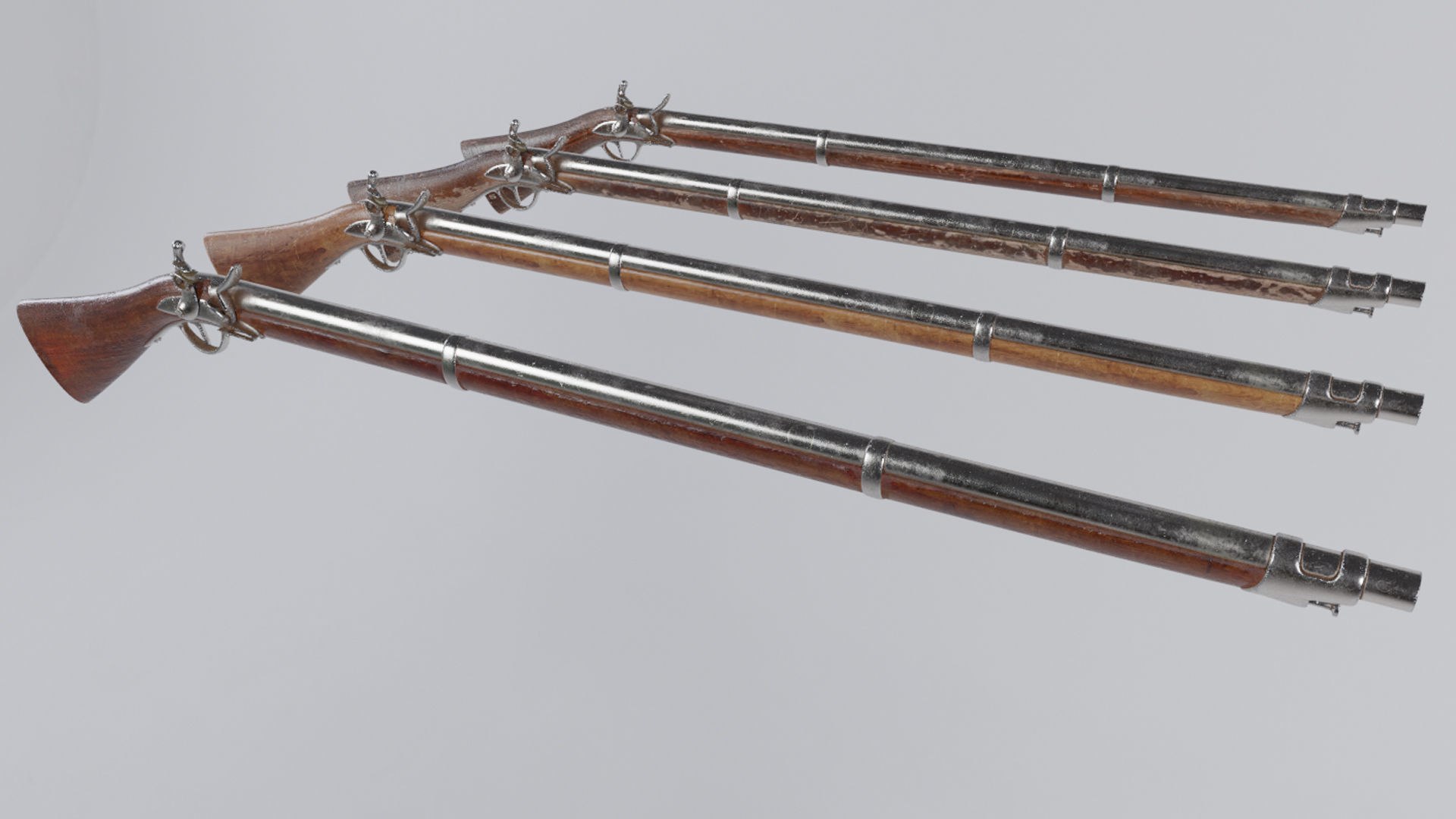 Flintlock Rifle 3D model - TurboSquid 2153739