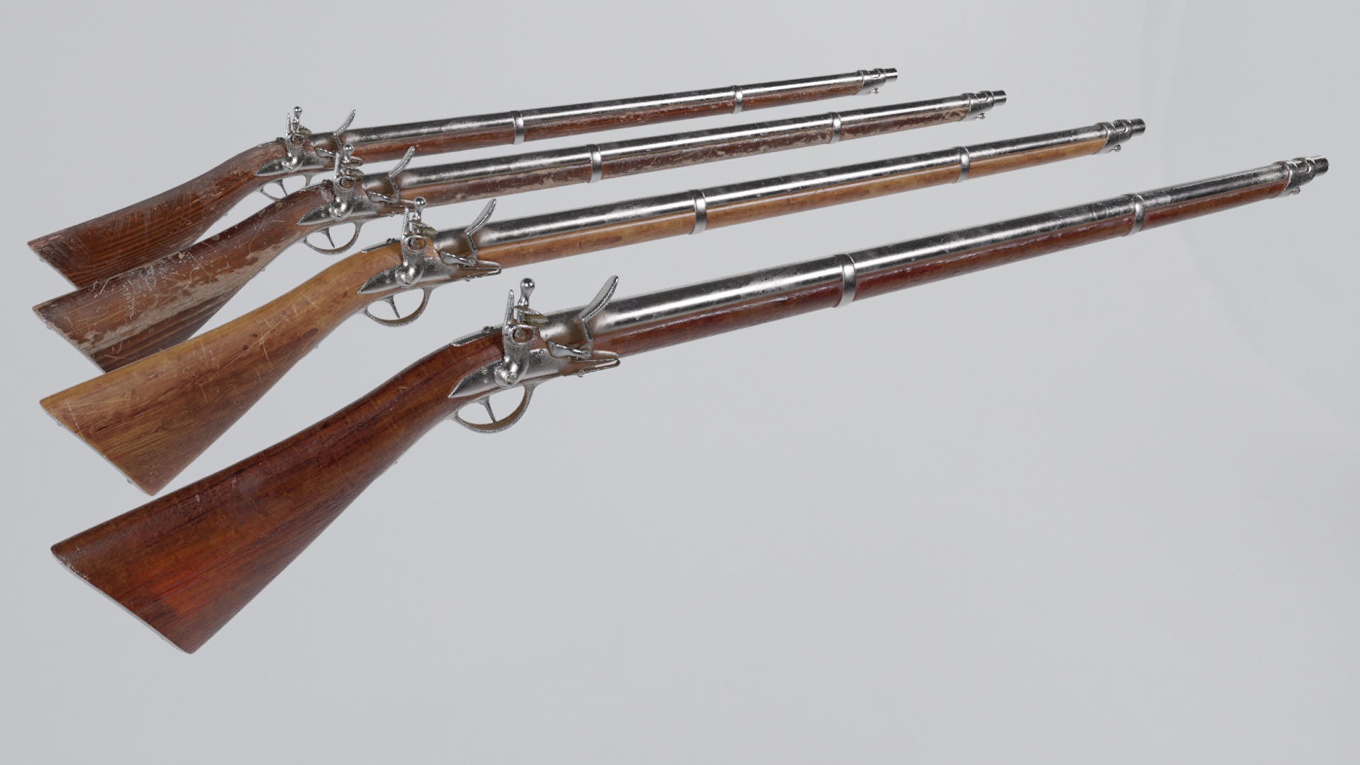 Flintlock Rifle 3D model - TurboSquid 2153739