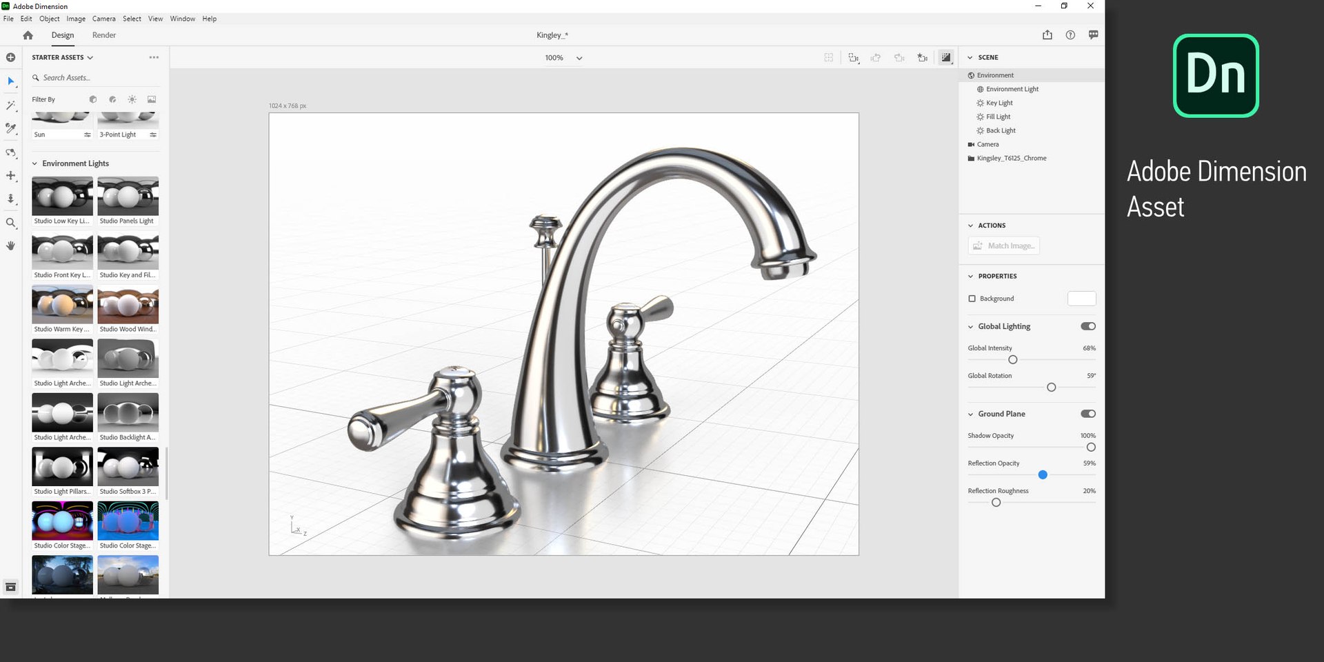 3D model moen kingsley t6125 chrome - TurboSquid 1577200