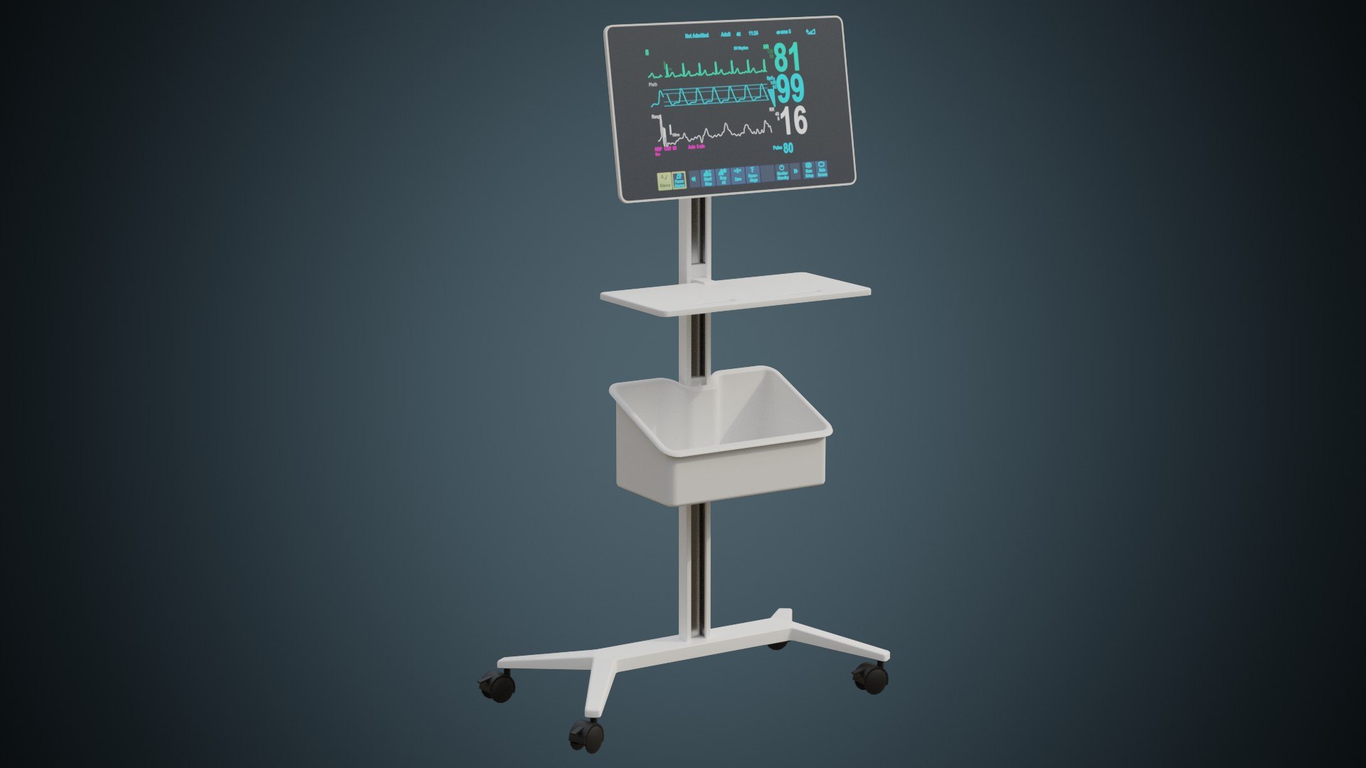 Electrocardiograph Machine 1 Basic 3D Model - TurboSquid 2043614