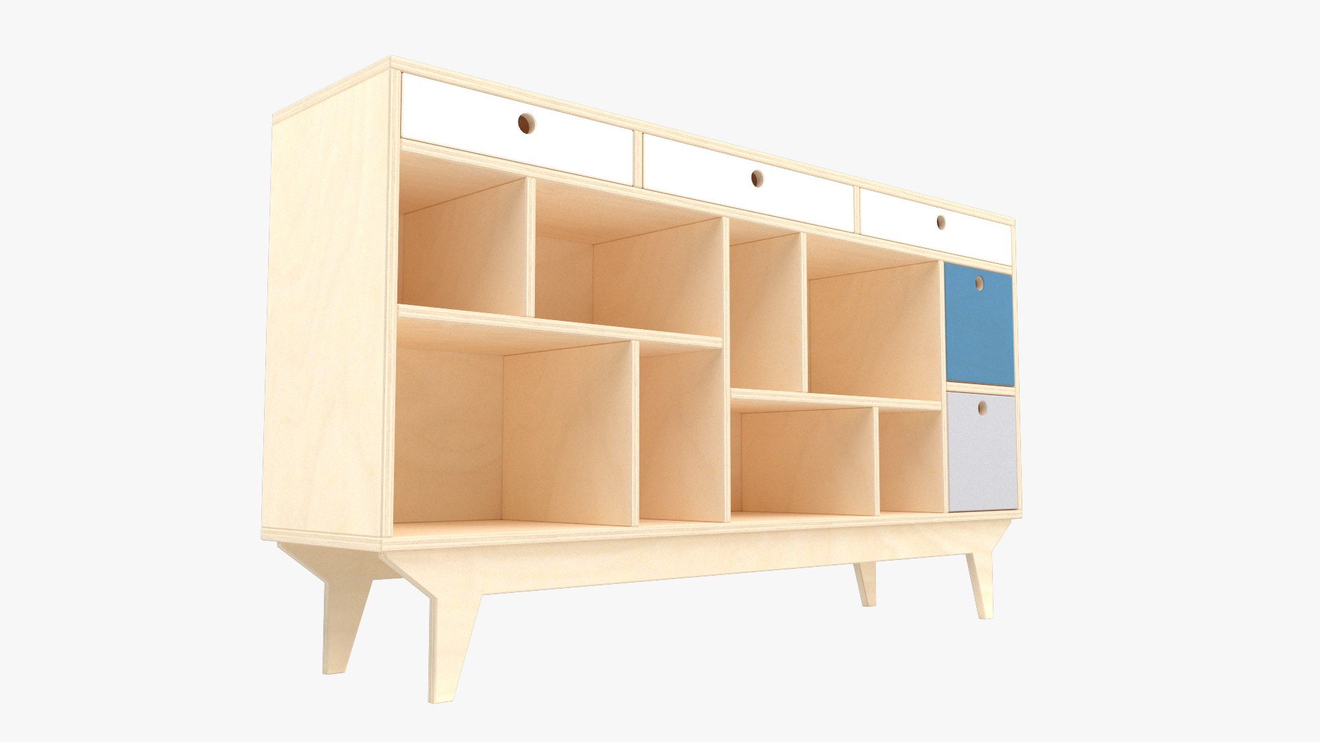 Plywood chest of drawers 3D - TurboSquid 1772629