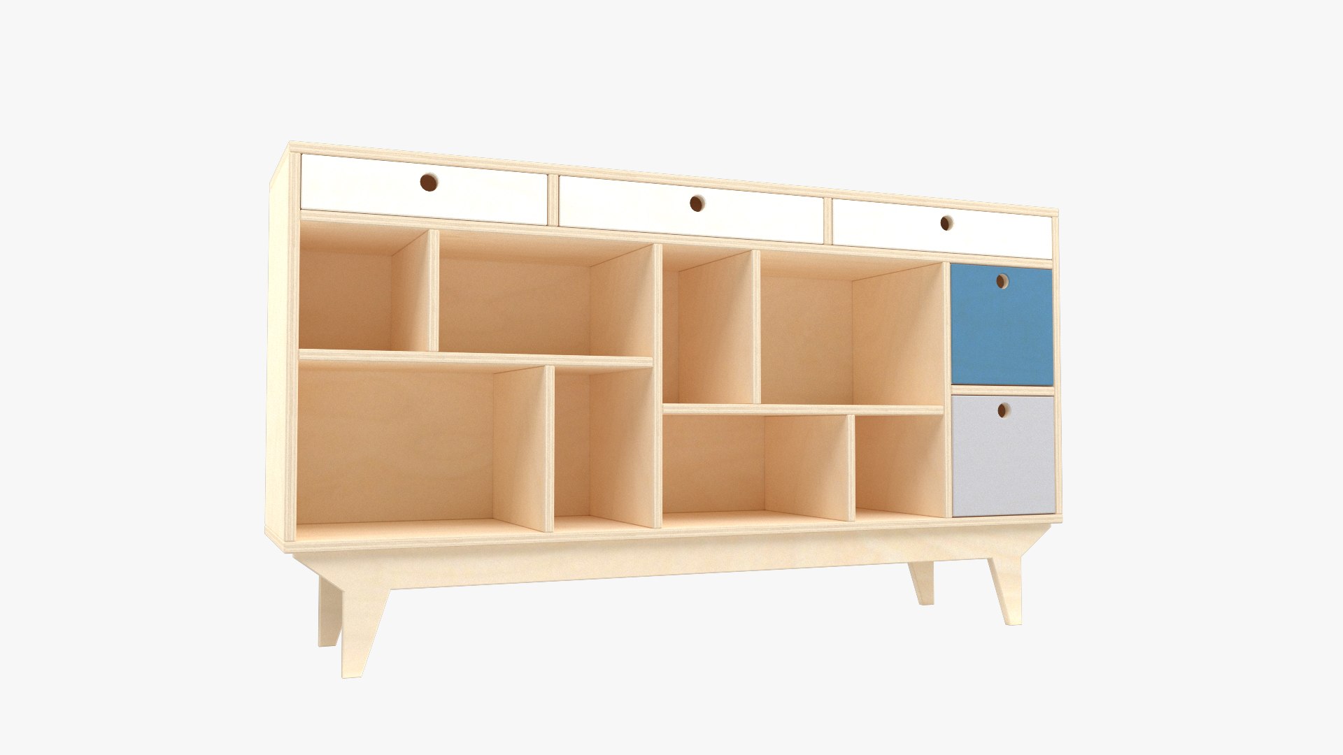 Plywood chest of drawers 3D - TurboSquid 1772629