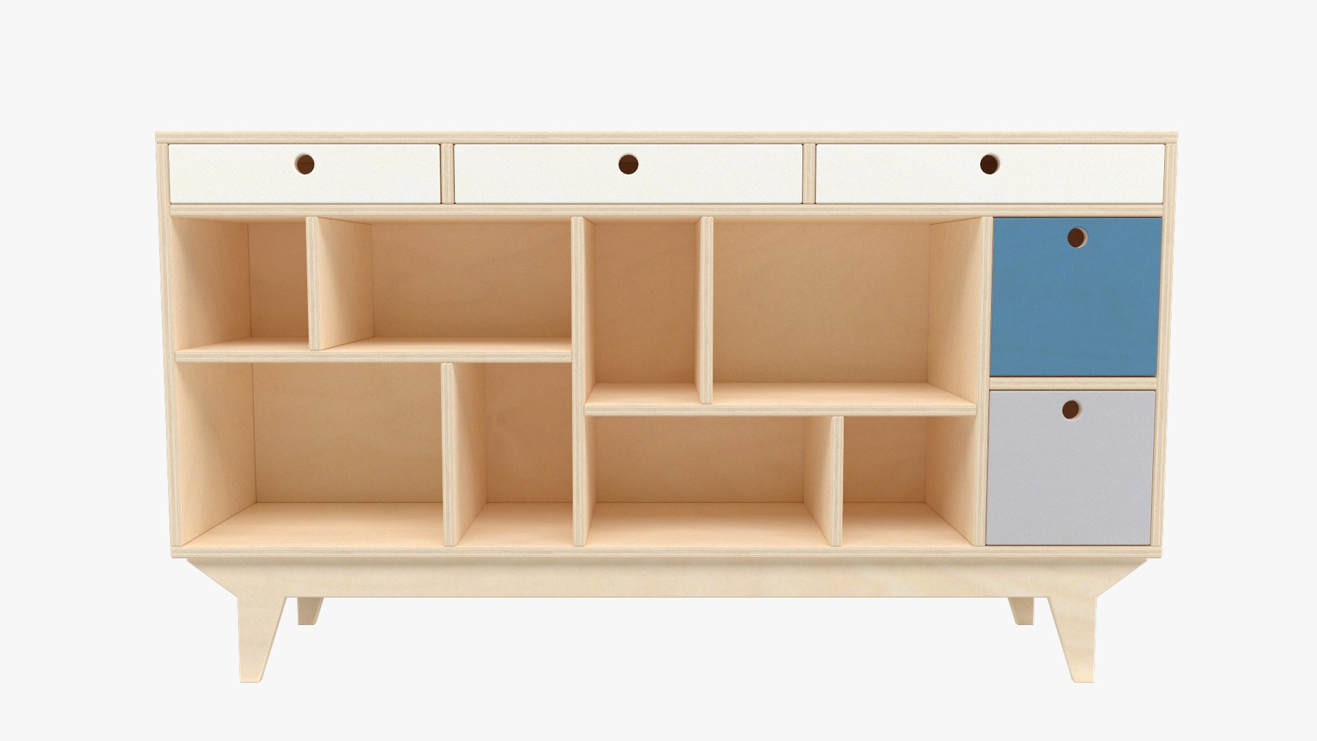 Plywood chest of drawers 3D - TurboSquid 1772629