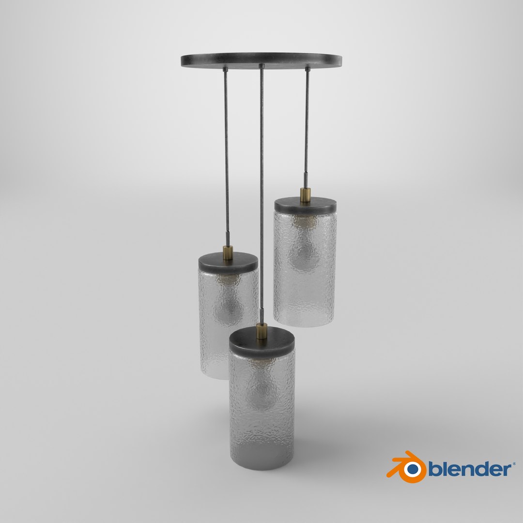 Multi 3 Light Pendant Bronze Brass 3D Model - TurboSquid 2238943