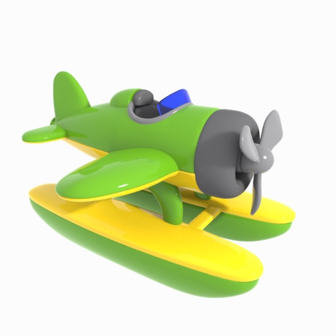 3ds Cartoon Seaplane Plane